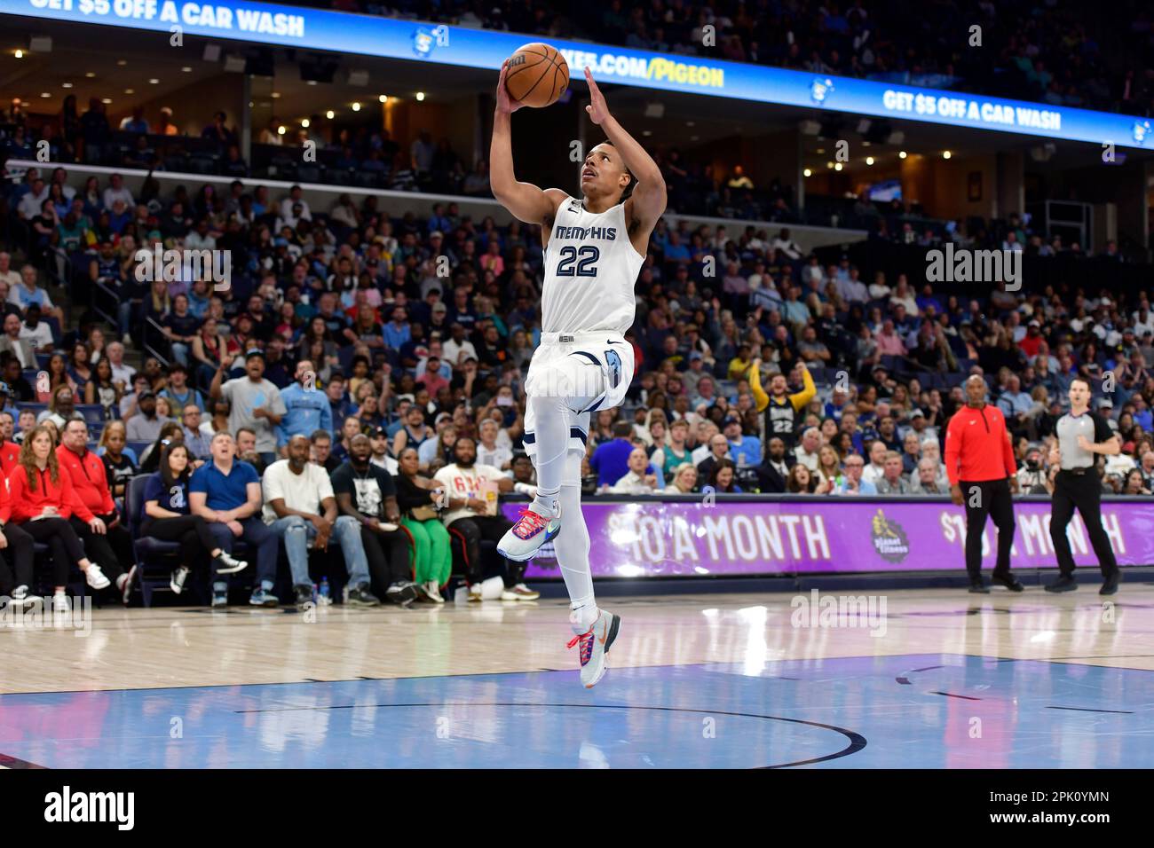 Memphis Grizzlies guard Desmond Bane (22) shoots in the second half of ...