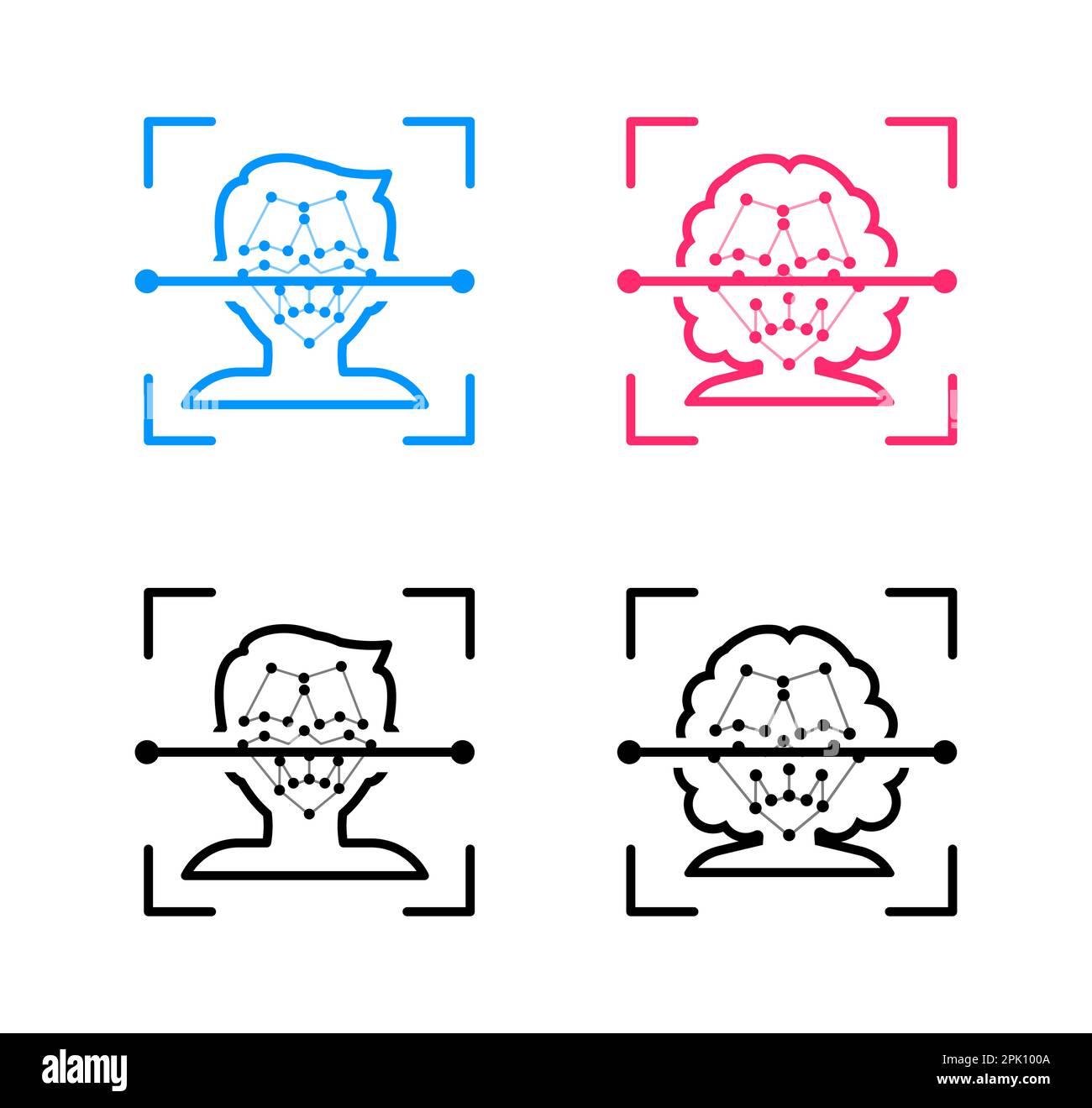 Face ID scan. Face recognition grid. Personal data security. Biometric ...