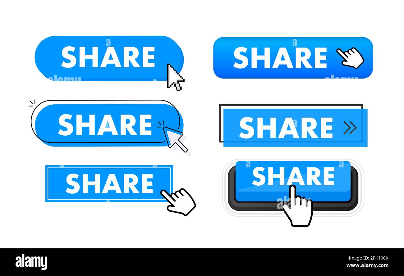 Share like web buttons Stock Vector Images - Alamy