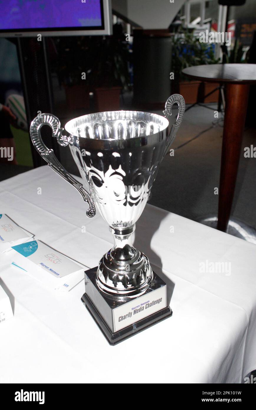 The winners trophy at the Charity Media Challenge, in which teams from ...