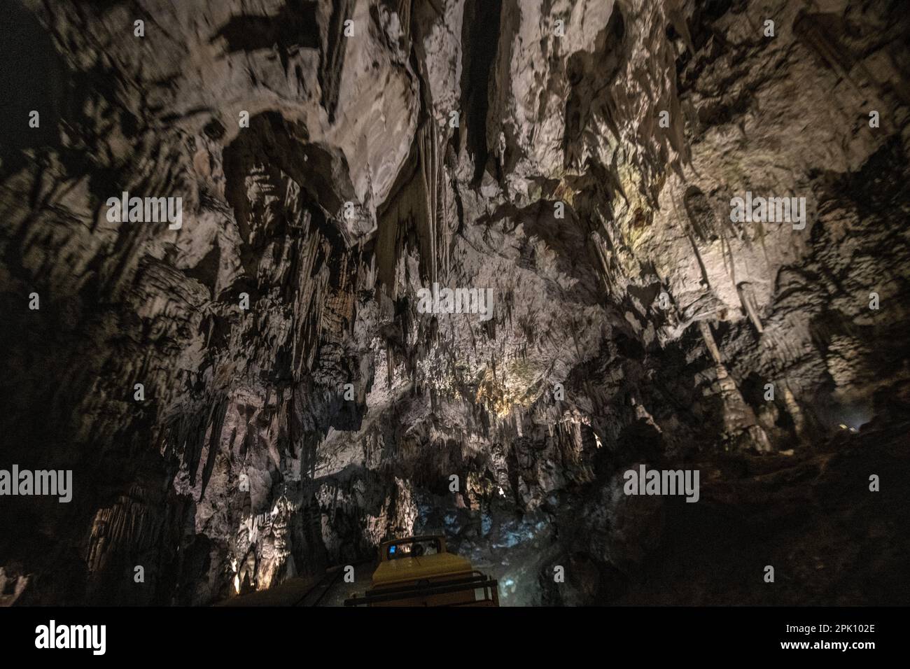 Postojna Cave (Postojnska Jama). Interior from the train ride. Slovenia ...