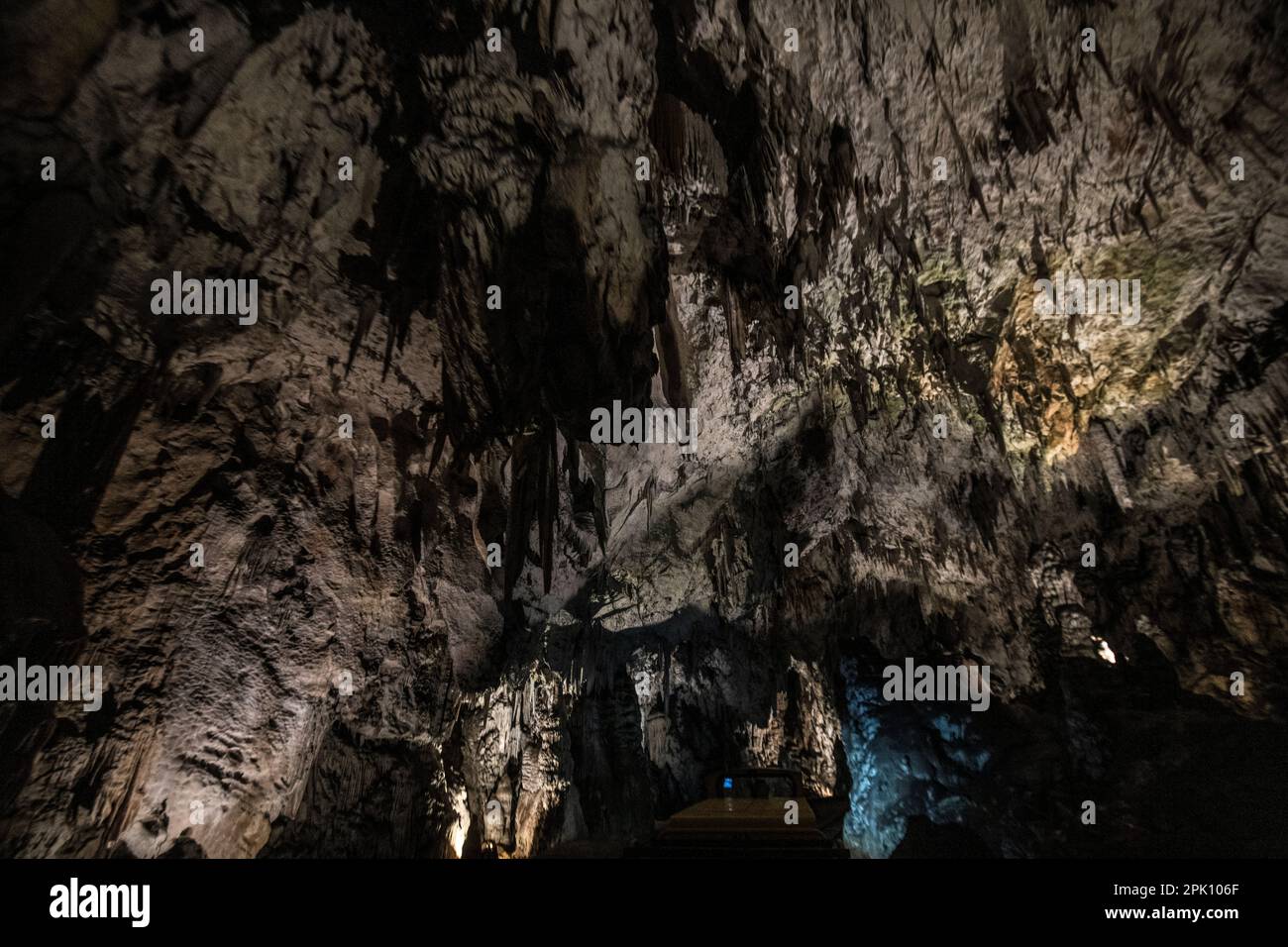 Postojna Cave (Postojnska Jama). Interior from the train ride. Slovenia ...