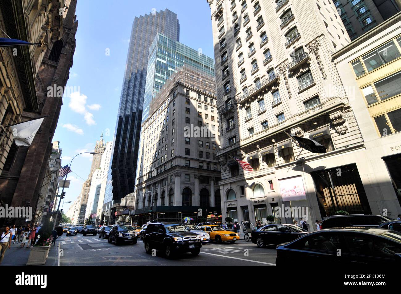 Beautiful old buildings along the 5th Ave. in Manhattan, New York City ...