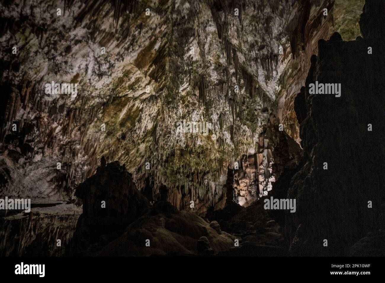 Postojna Cave (Postojnska Jama). Interior from the train ride. Slovenia ...