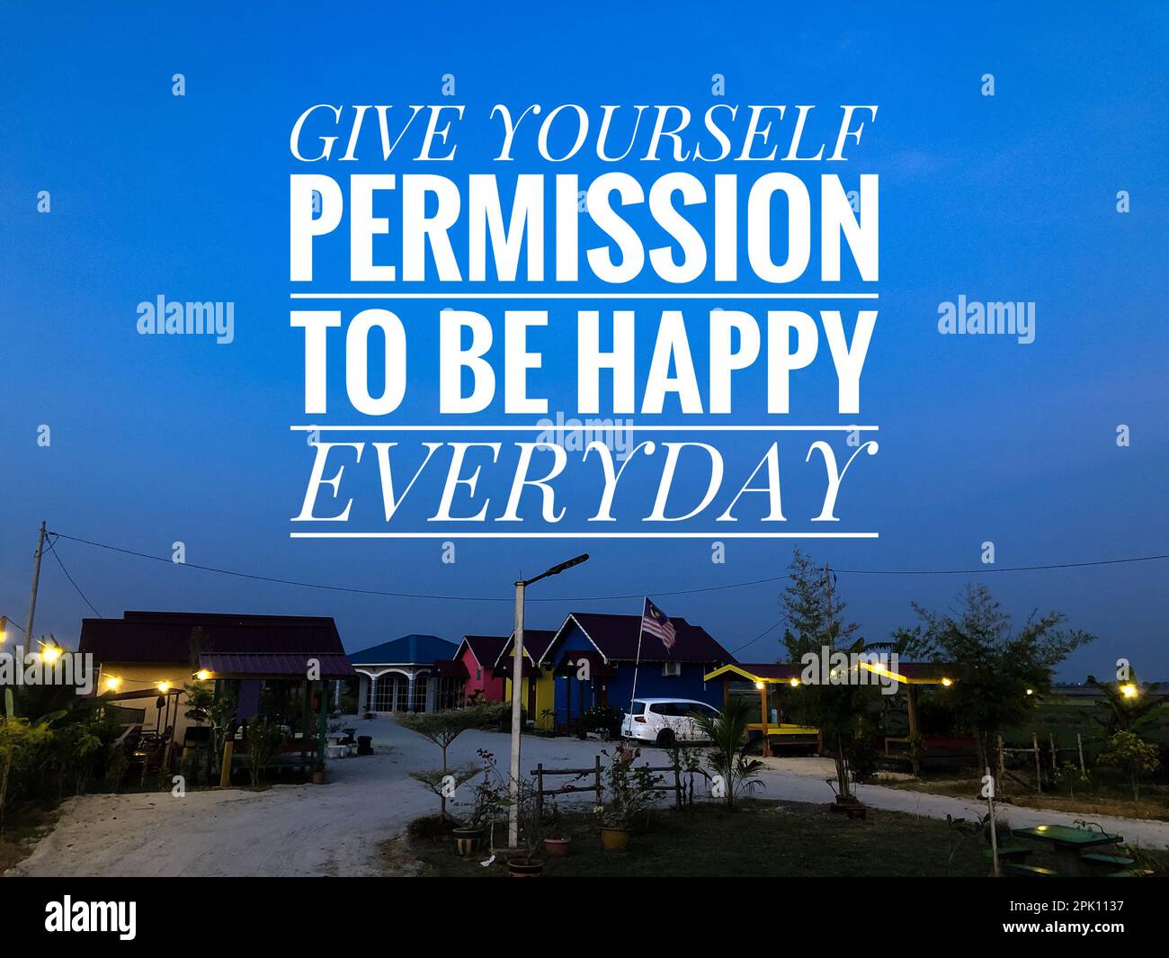 Motivational and inspirational quote written with phrase GIVE YOURSELF ...