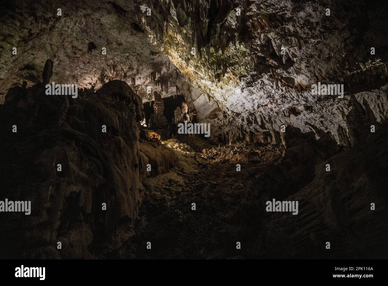 Postojna Cave (Postojnska Jama). Interior from the train ride. Slovenia ...