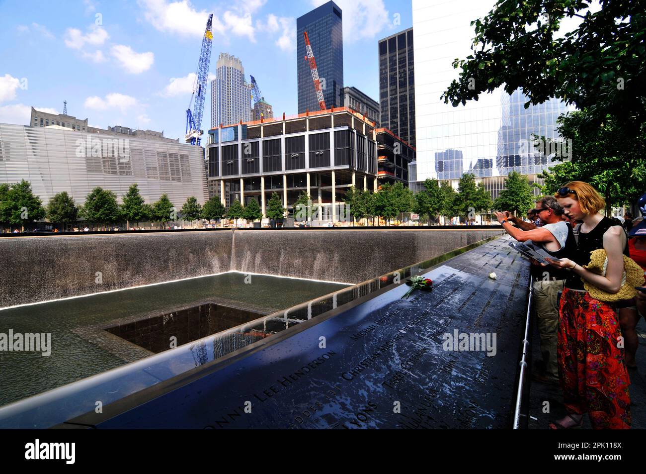 9/11 World Trade Centre Memorial fountains in Lower Manhattan, New York City, USA Stock Photo ...