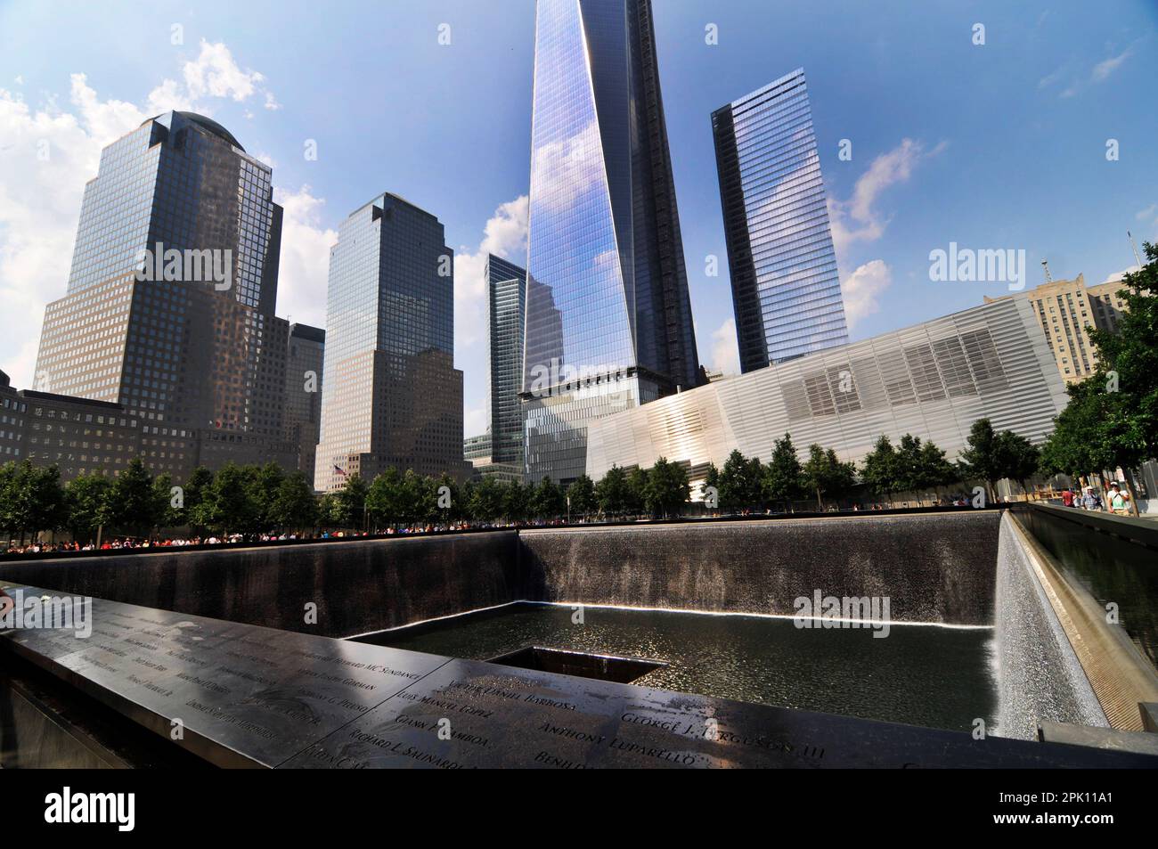 9/11 World Trade Centre Memorial fountains in Lower Manhattan, New York ...