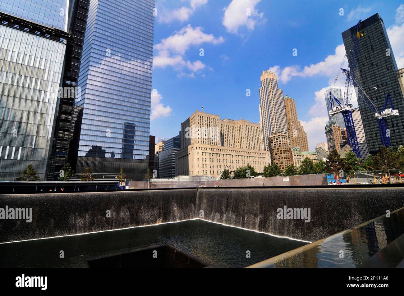 9/11 World Trade Centre Memorial fountains in Lower Manhattan, New York ...