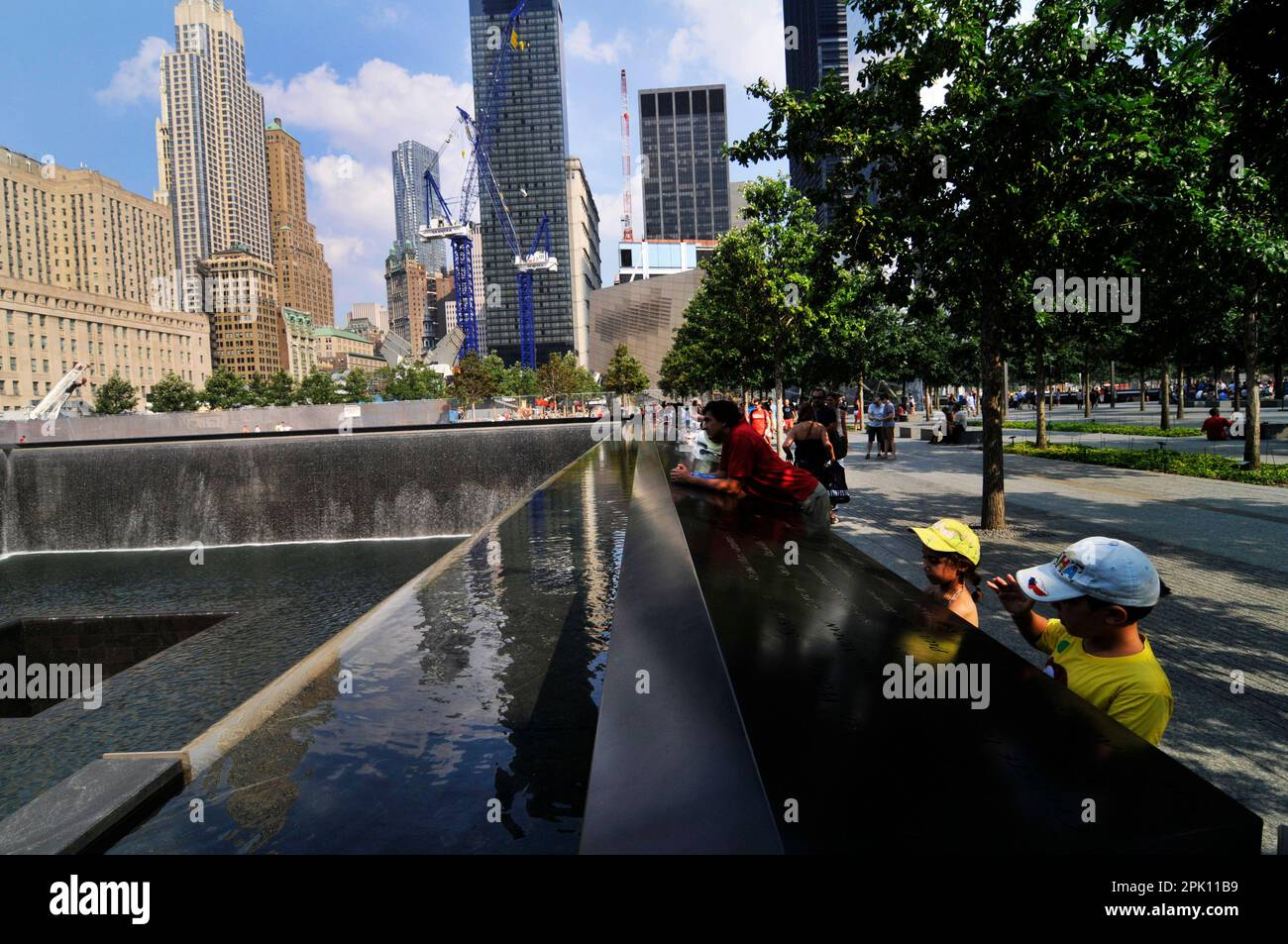 9/11 World Trade Centre Memorial fountains in Lower Manhattan, New York City, USA Stock Photo ...