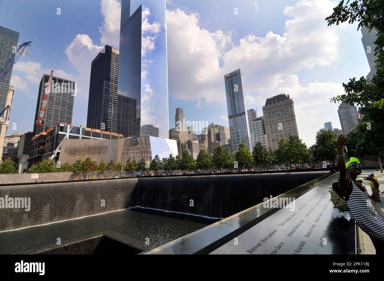 9/11 World Trade Centre Memorial fountains in Lower Manhattan, New York ...