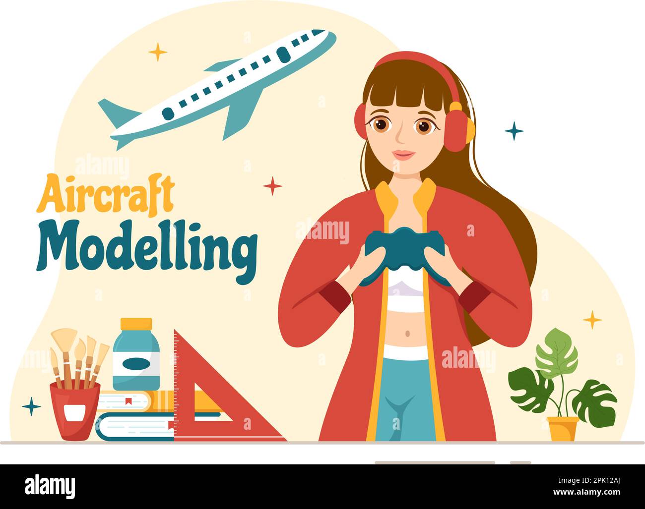 Aircraft Modelling and Crafting Illustration with Assembling or ...