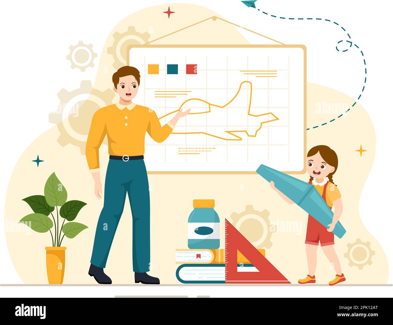 Aircraft Modelling and Crafting Illustration with Assembling or ...