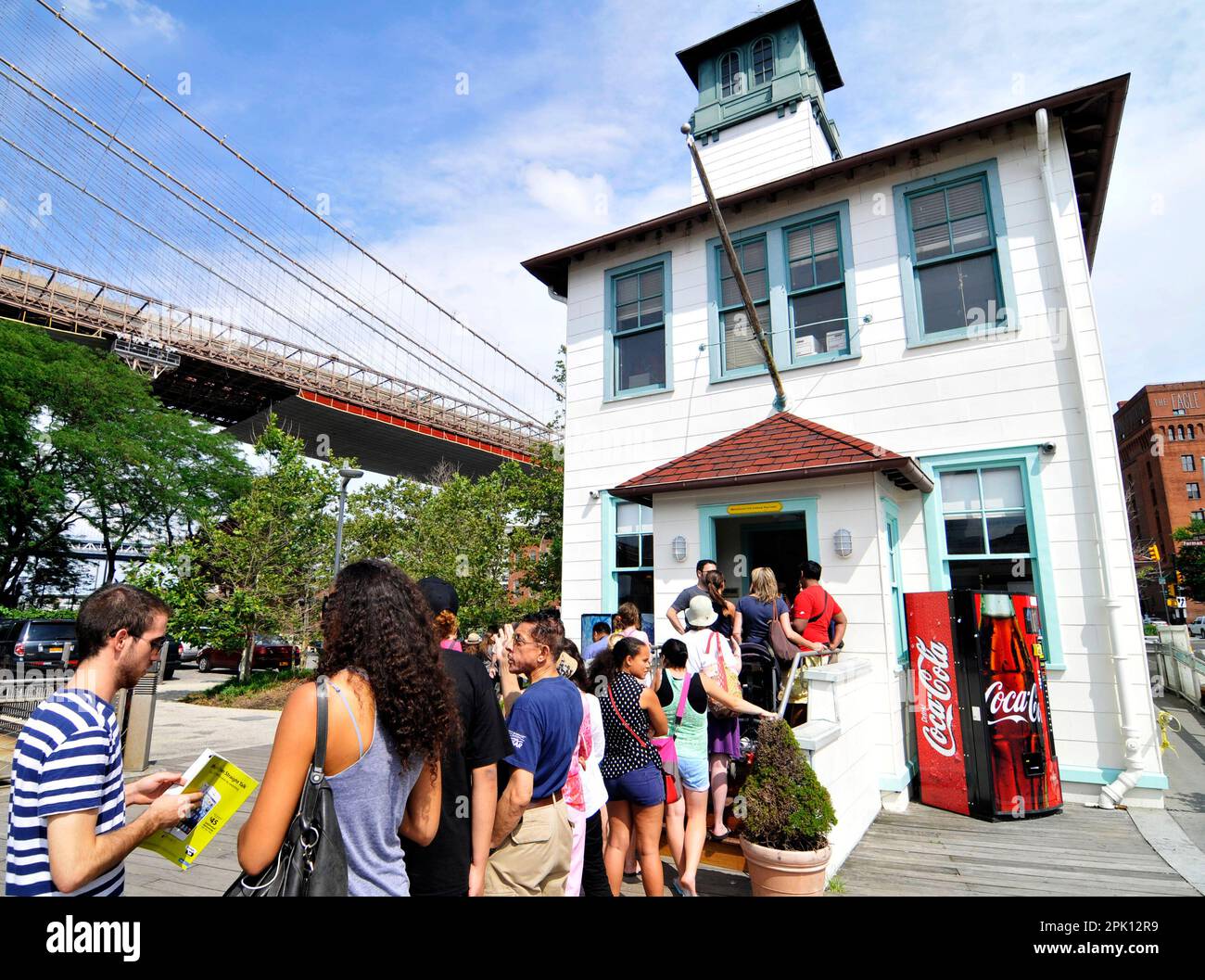 The Brooklyn Ice-Cream factory at the Brooklyn Bridge park in New York ...