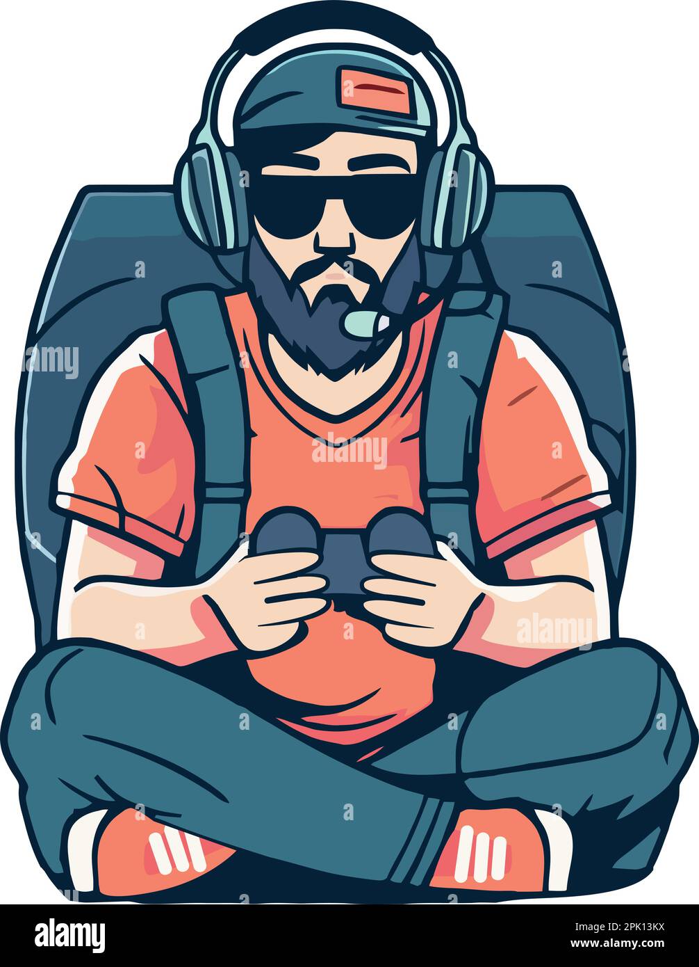 Bearded player Stock Vector Images - Alamy