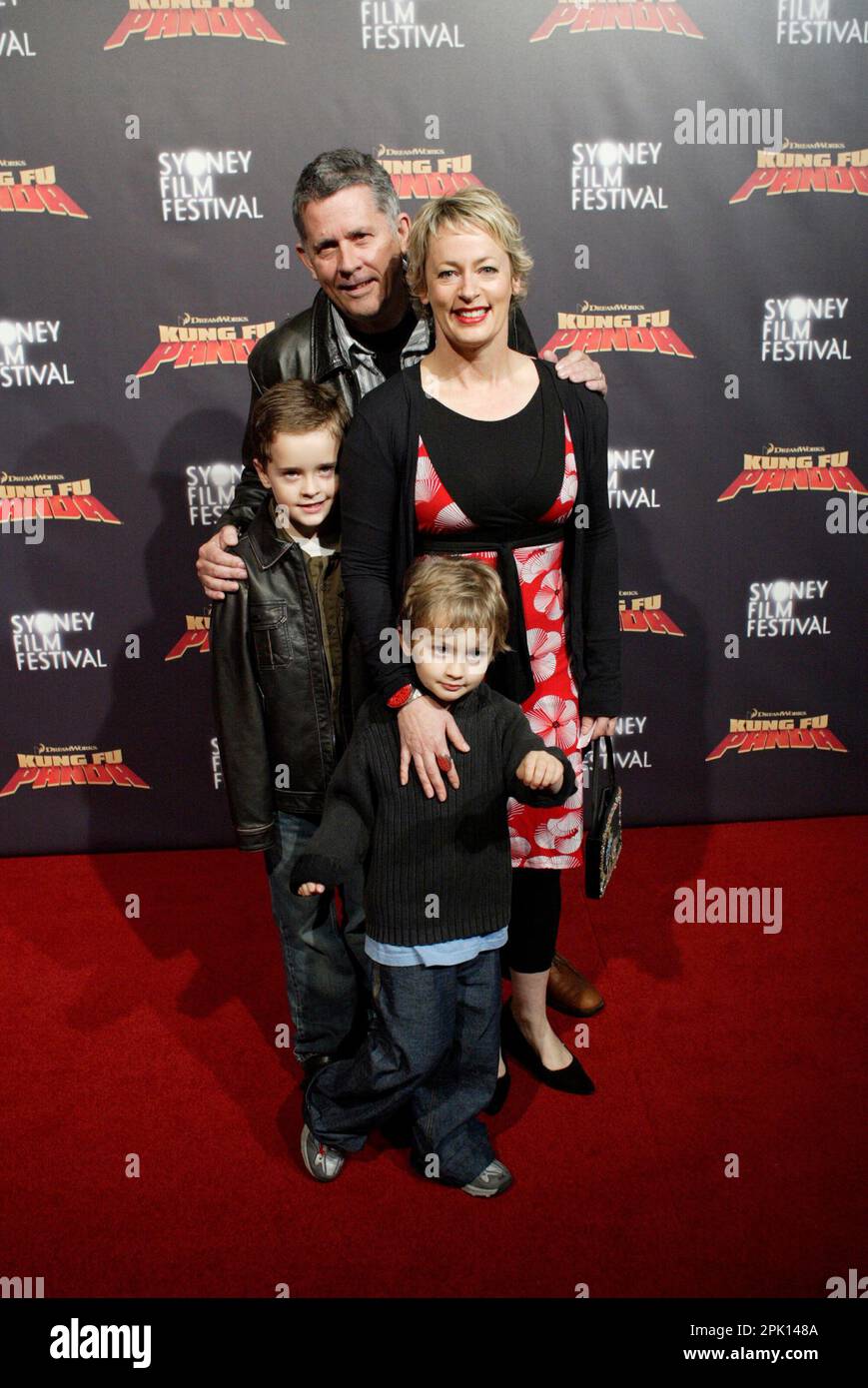 Amanda Keller and family The premiere of Kung Fu Panda at the State ...