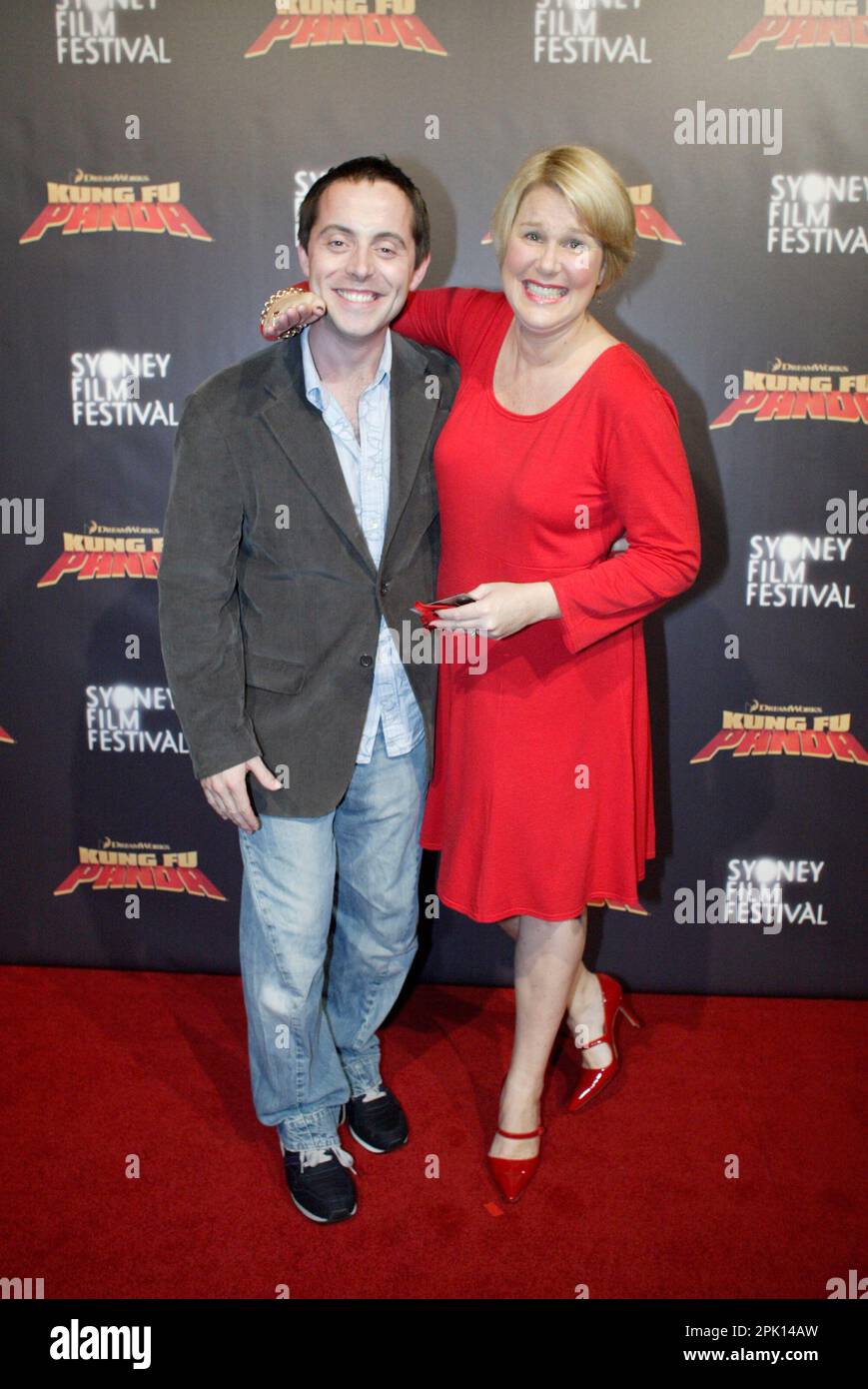 Julia Morris and Dan Thomas The premiere of Kung Fu Panda at the State Theatre. Sydney ...