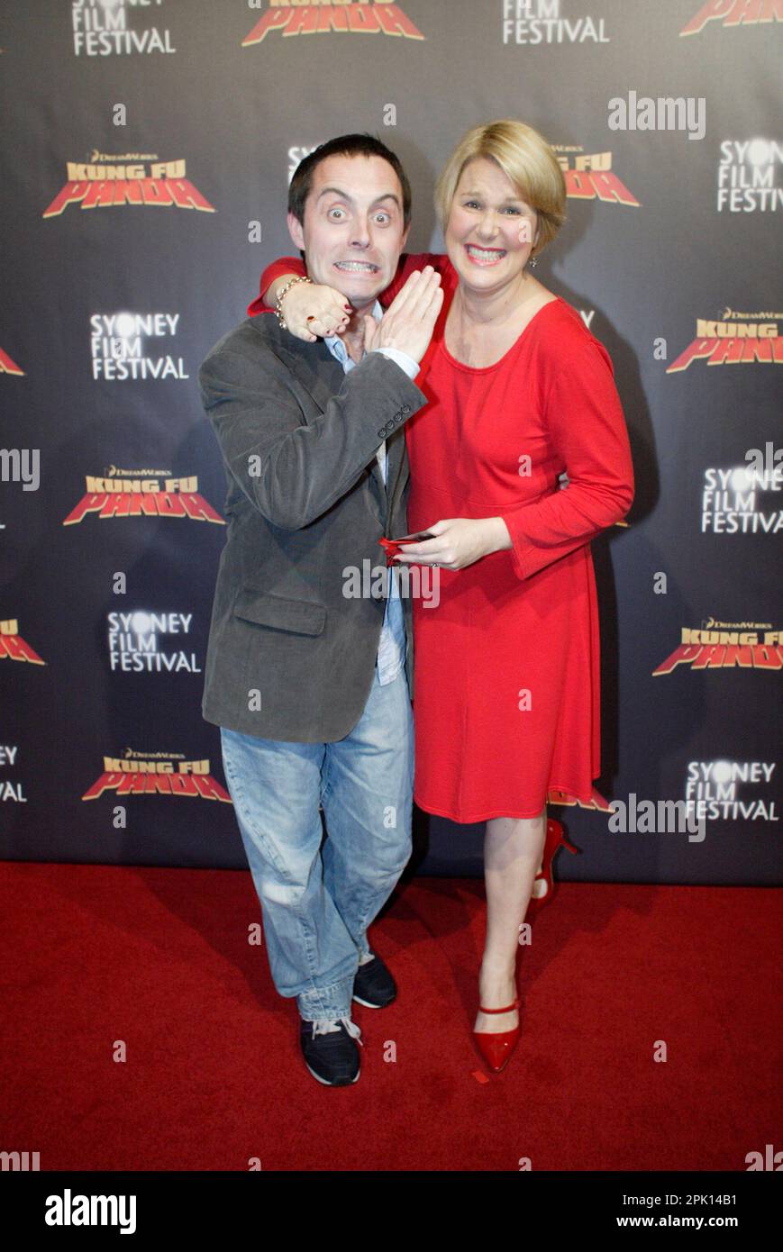 Julia Morris and Dan Thomas The premiere of Kung Fu Panda at the State ...