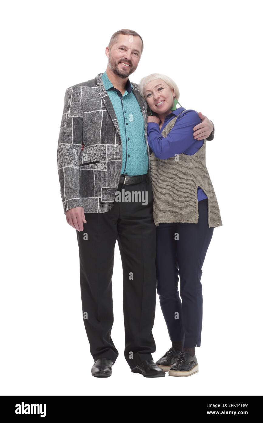 happily married couple. isolated on a white background Stock Photo - Alamy