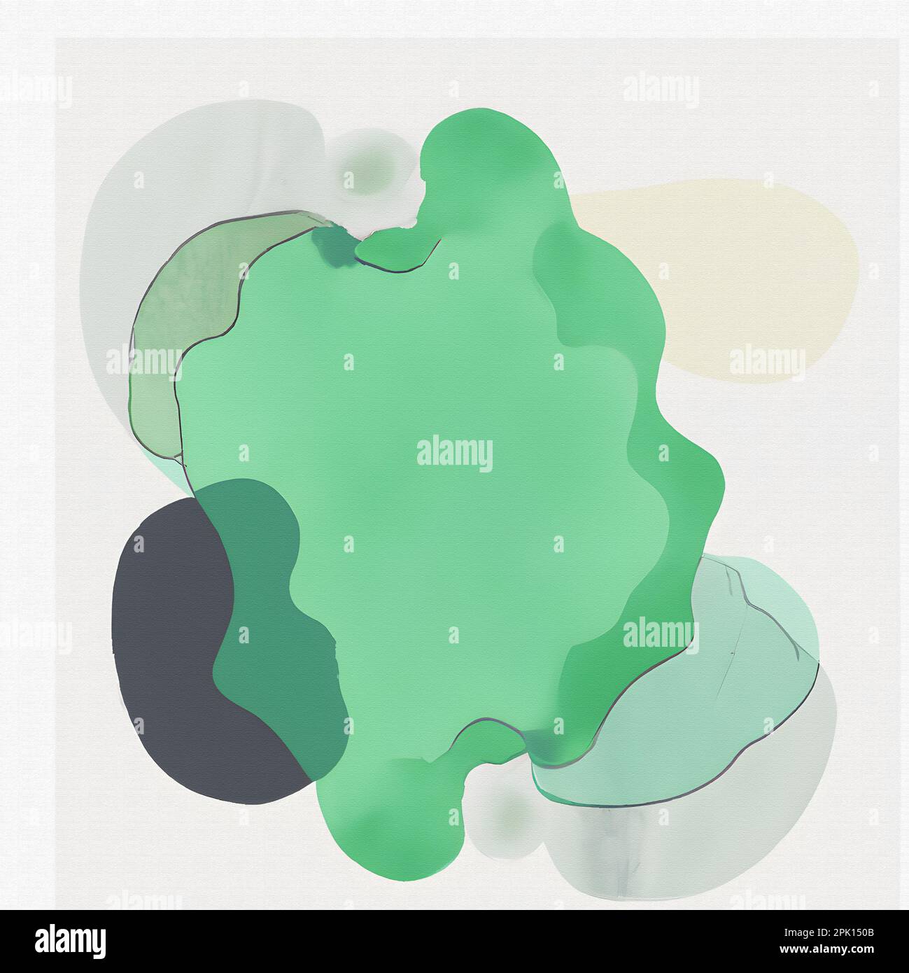 Green Hues Watercolour Art Stock Photo - Alamy