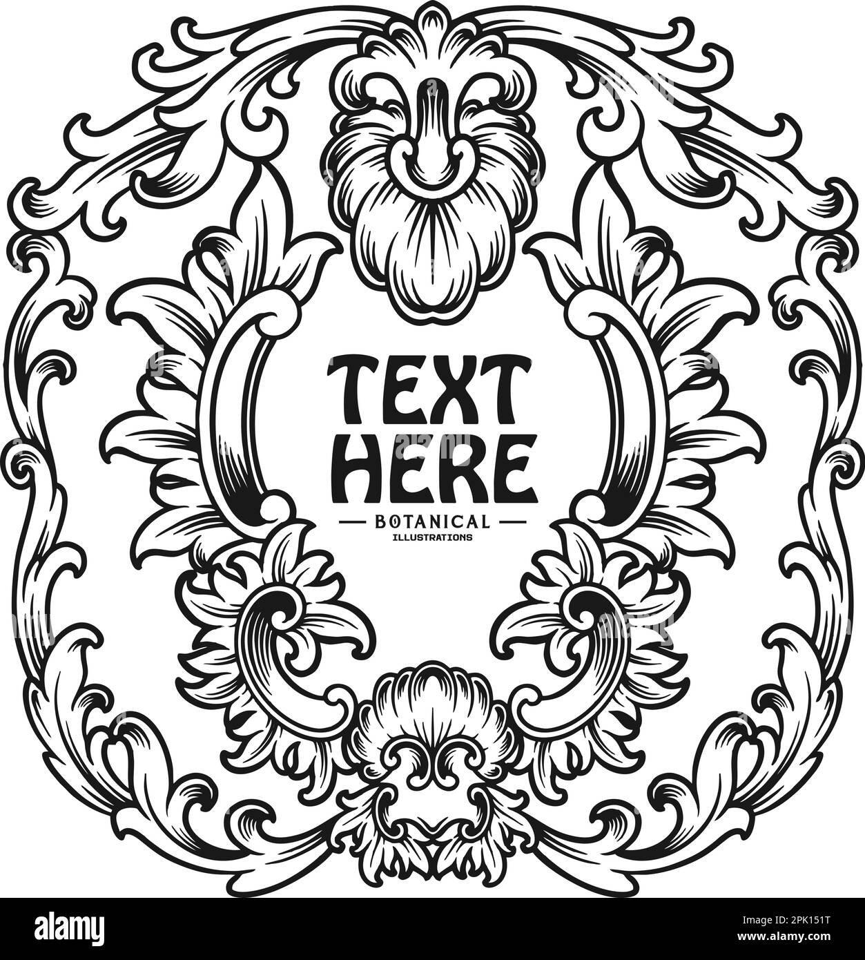 Luxury label classic frame ornate flourishes ornament silhouette vector ...
