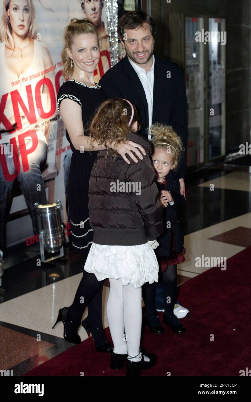 Leslie Mann, Judd Apatow and their children at the Australian premiere ...