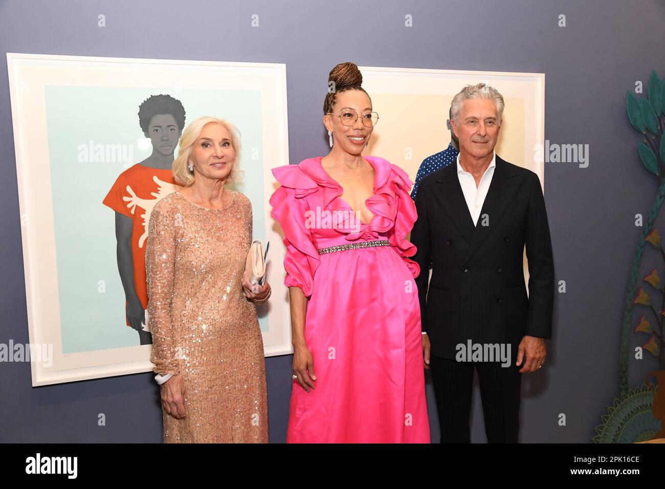 New York, USA. 04th Apr, 2023. Eileen Guggenheim, Amy Sherald and David ...