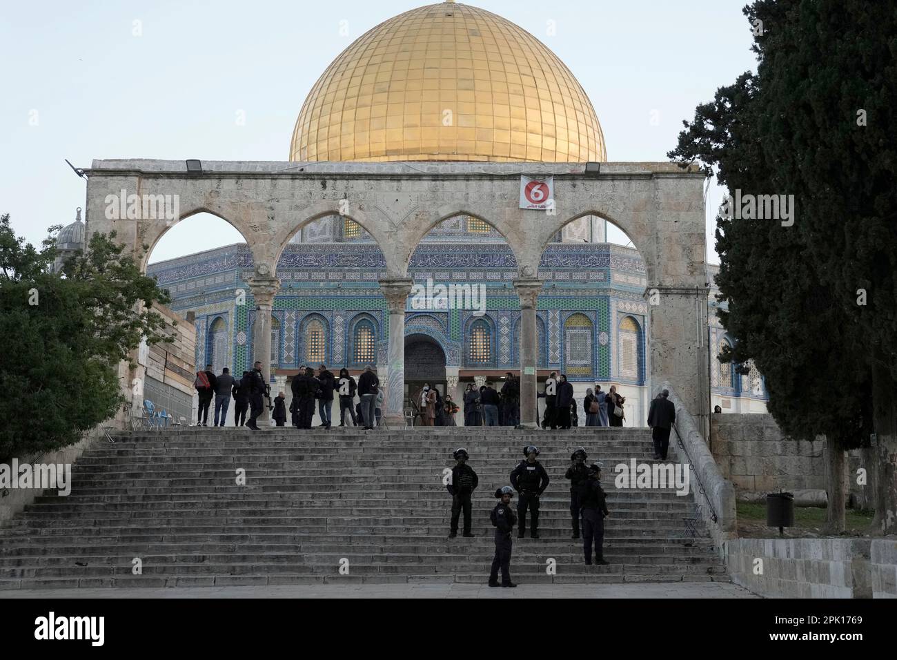 Israeli police are deployed at the Dome of the Rock Mosque in the Al ...