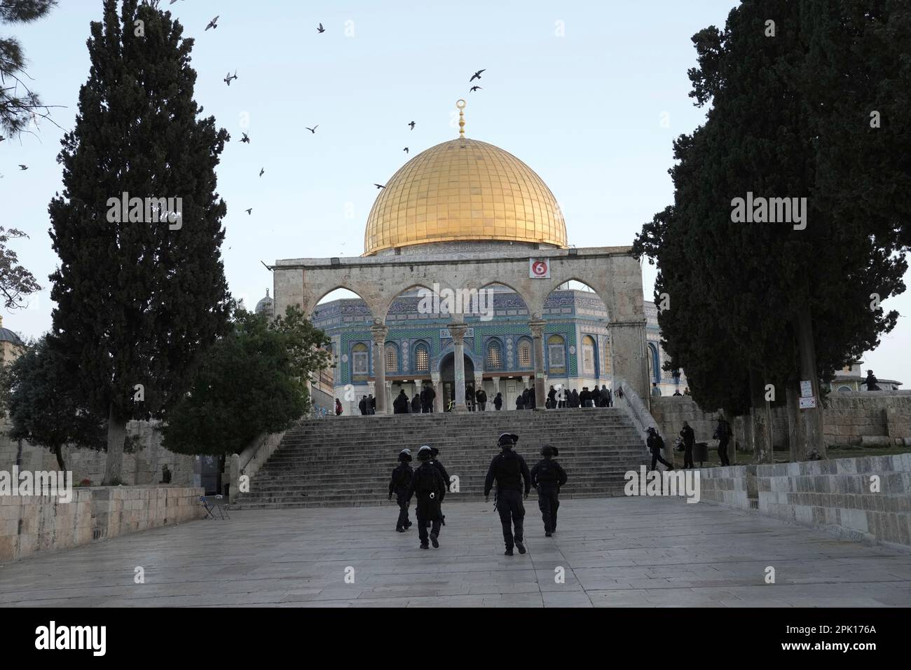 Israeli police are deployed at the Dome of the Rock Mosque in the Al ...