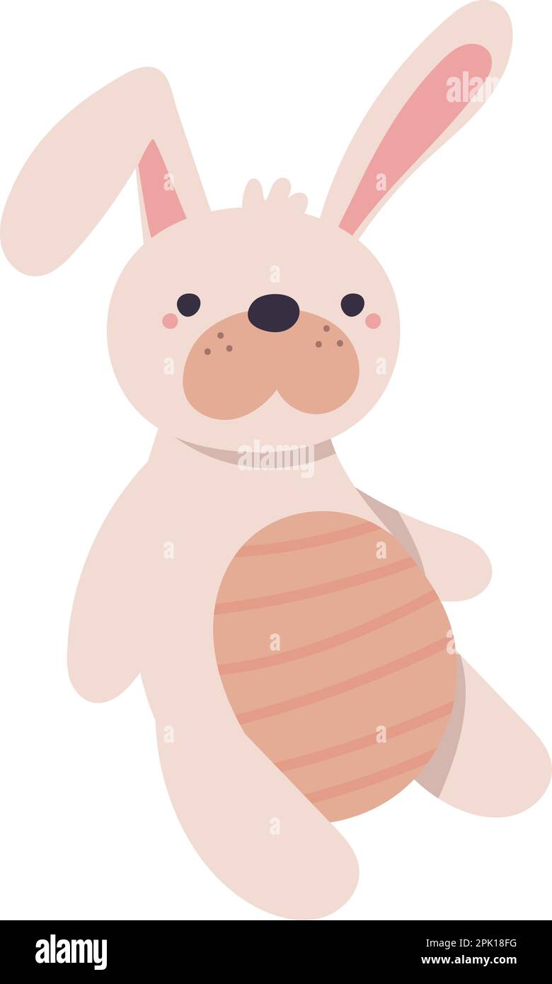 Cute stuffed rabbit sitting Stock Vector Image & Art - Alamy