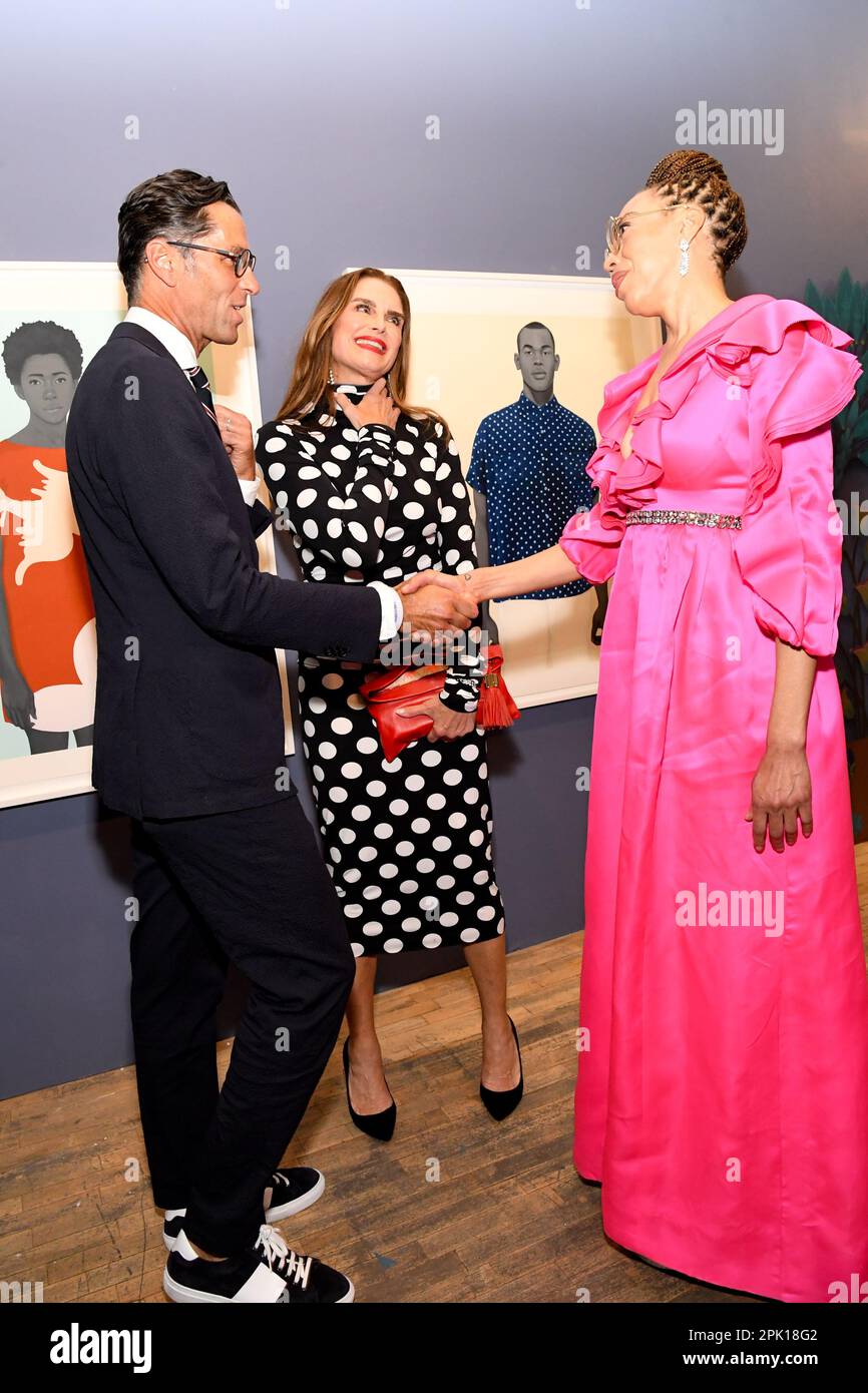 New York, USA. 04th Apr, 2023. Amy Sherald, Greg Unis and Brooke ...