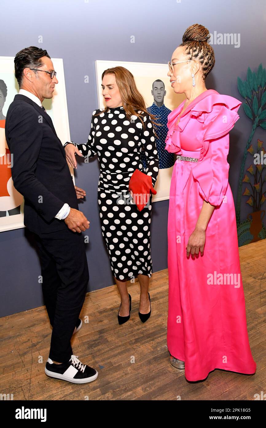 New York, USA. 04th Apr, 2023. Amy Sherald, Greg Unis and Brooke ...