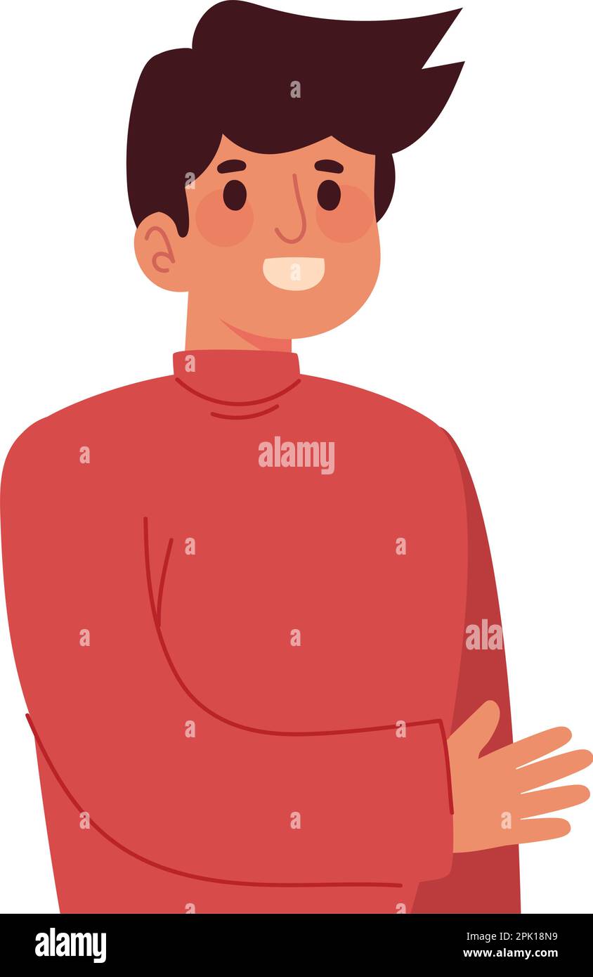 Positive happy excited young Stock Vector Images - Alamy