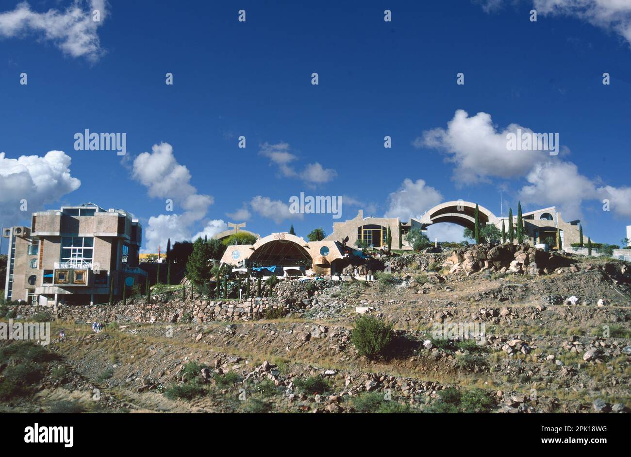 Arcosanti, an experimental town by architect Paulo Soleri, Arizona, USA ...