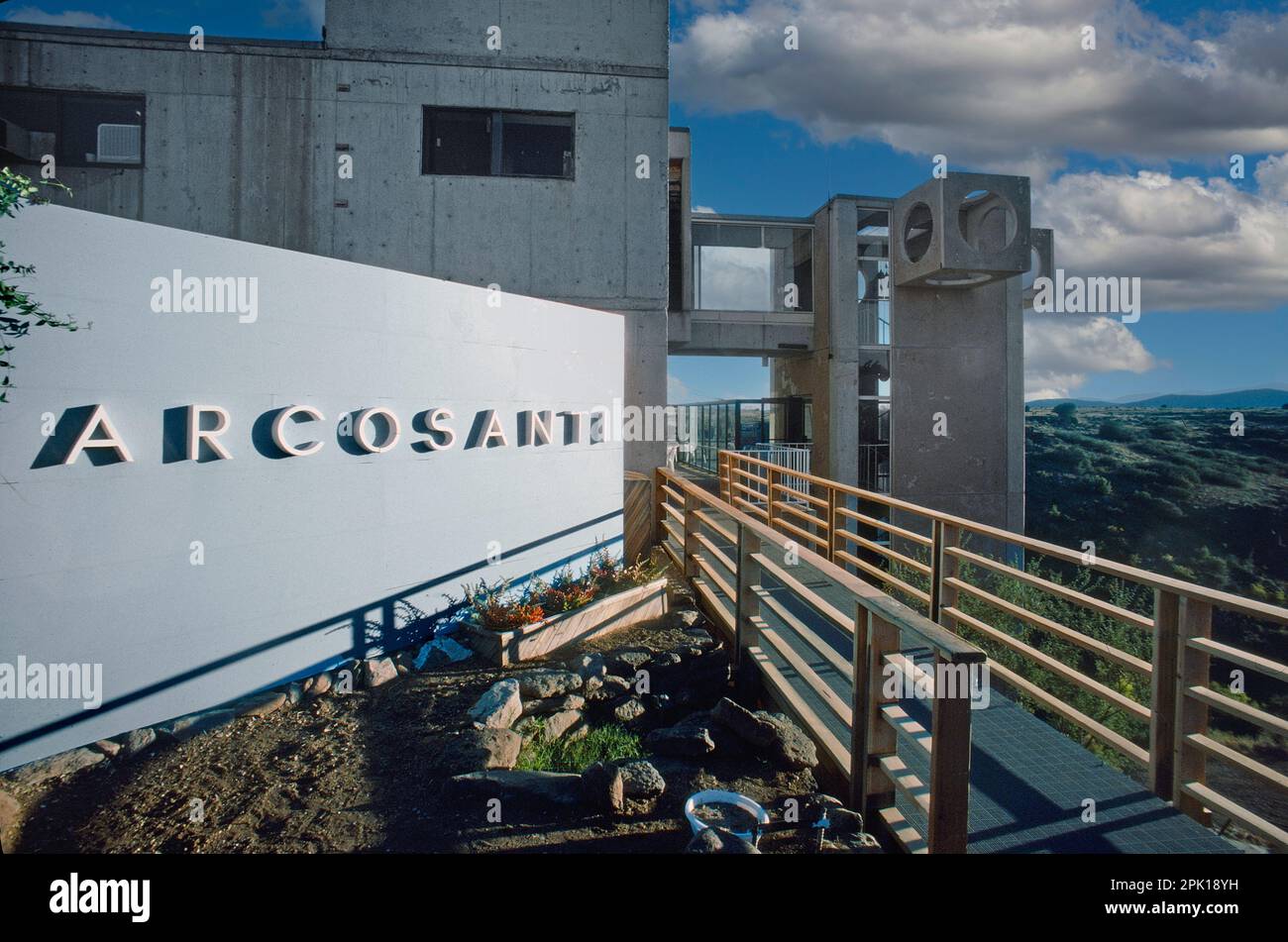 Arcosanti, an experimental town by architect Paulo Soleri, Arizona, USA ...