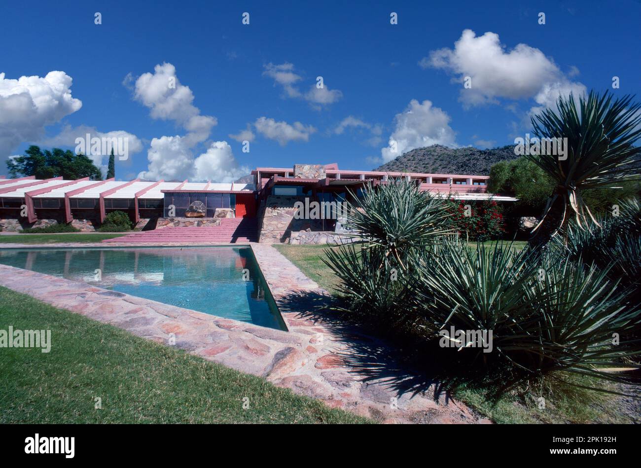 Pool at Taliesen West, Frank Lloyd Wright's winter home, Scottsdale ...