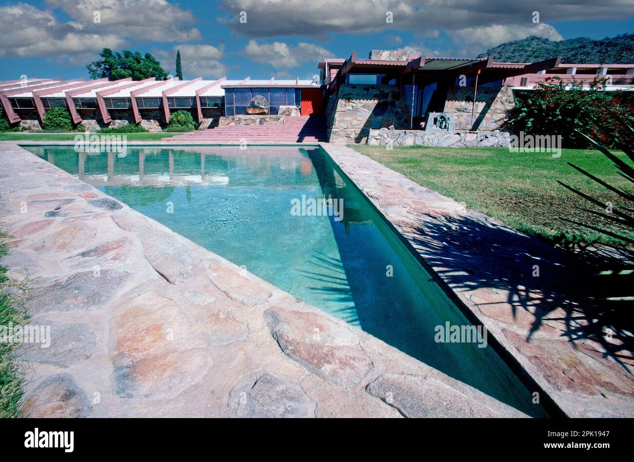 Pool at Taliesen West, Frank Lloyd Wright's winter home, Scottsdale ...