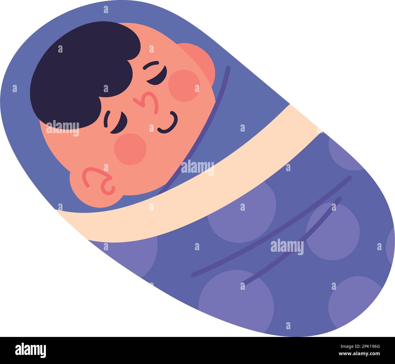 Cute newborn cartoon sleeping Stock Vector Image & Art - Alamy