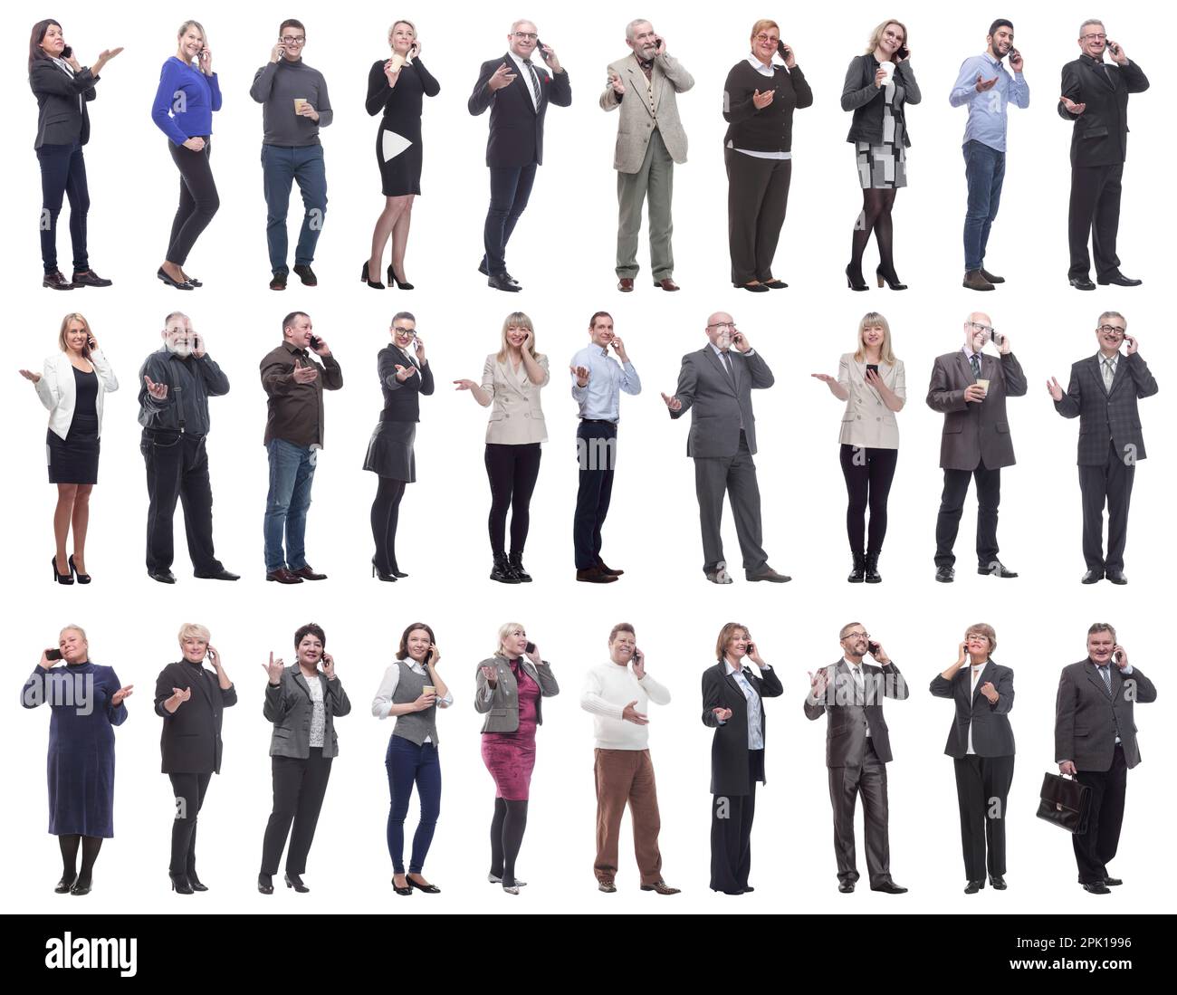 group of people holding phone in hand isolated Stock Photo - Alamy