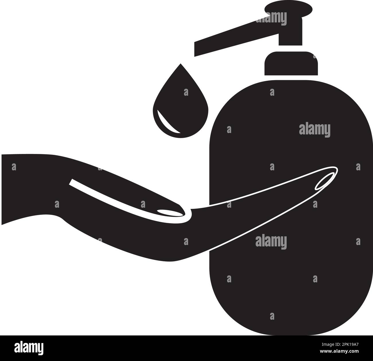 Liquid hand soap on white background. Washing hand with sanitizer ...