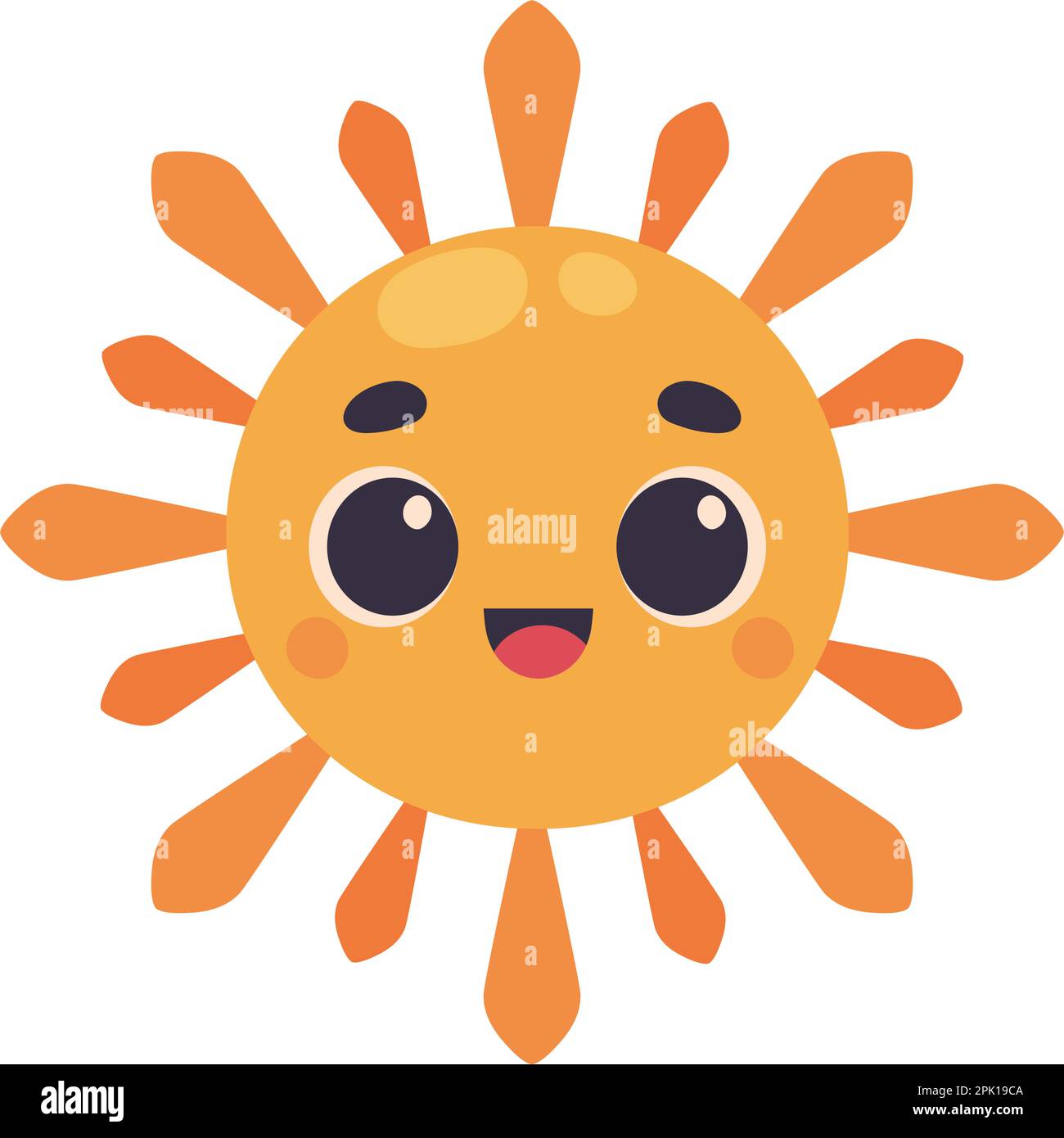 Cute cartoon mascot smiling in sunny weather Stock Vector Image & Art ...
