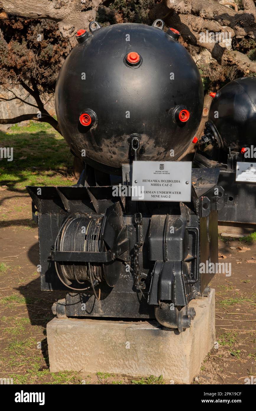 German Underwater Mine SAG-2 at Military Museum in Belgrade, Serbia ...