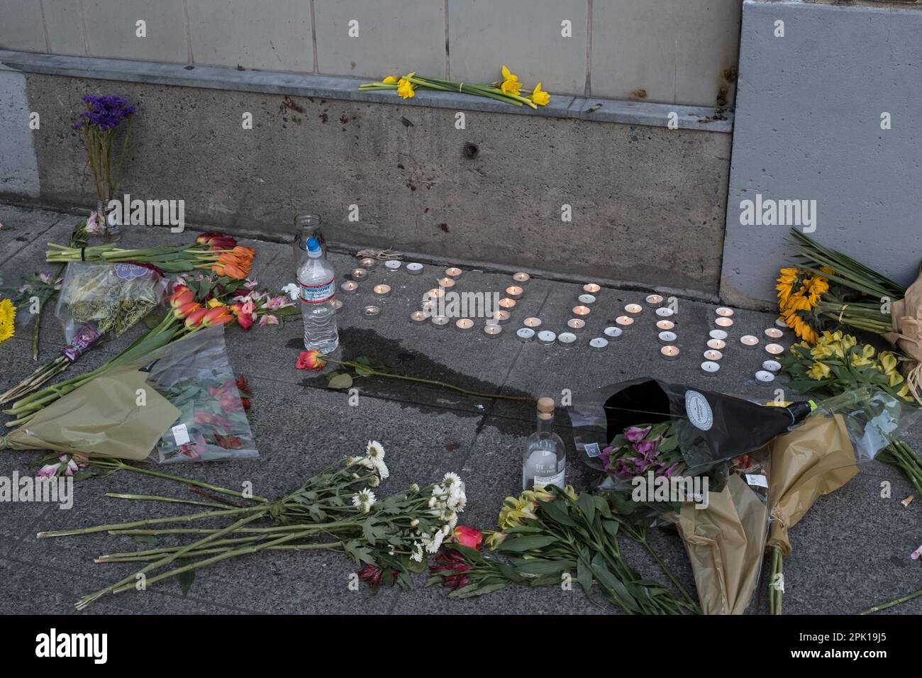 Seattle, USA. 4 Apr, 2023. The Elijah Lewis Memorial on Pike and ...