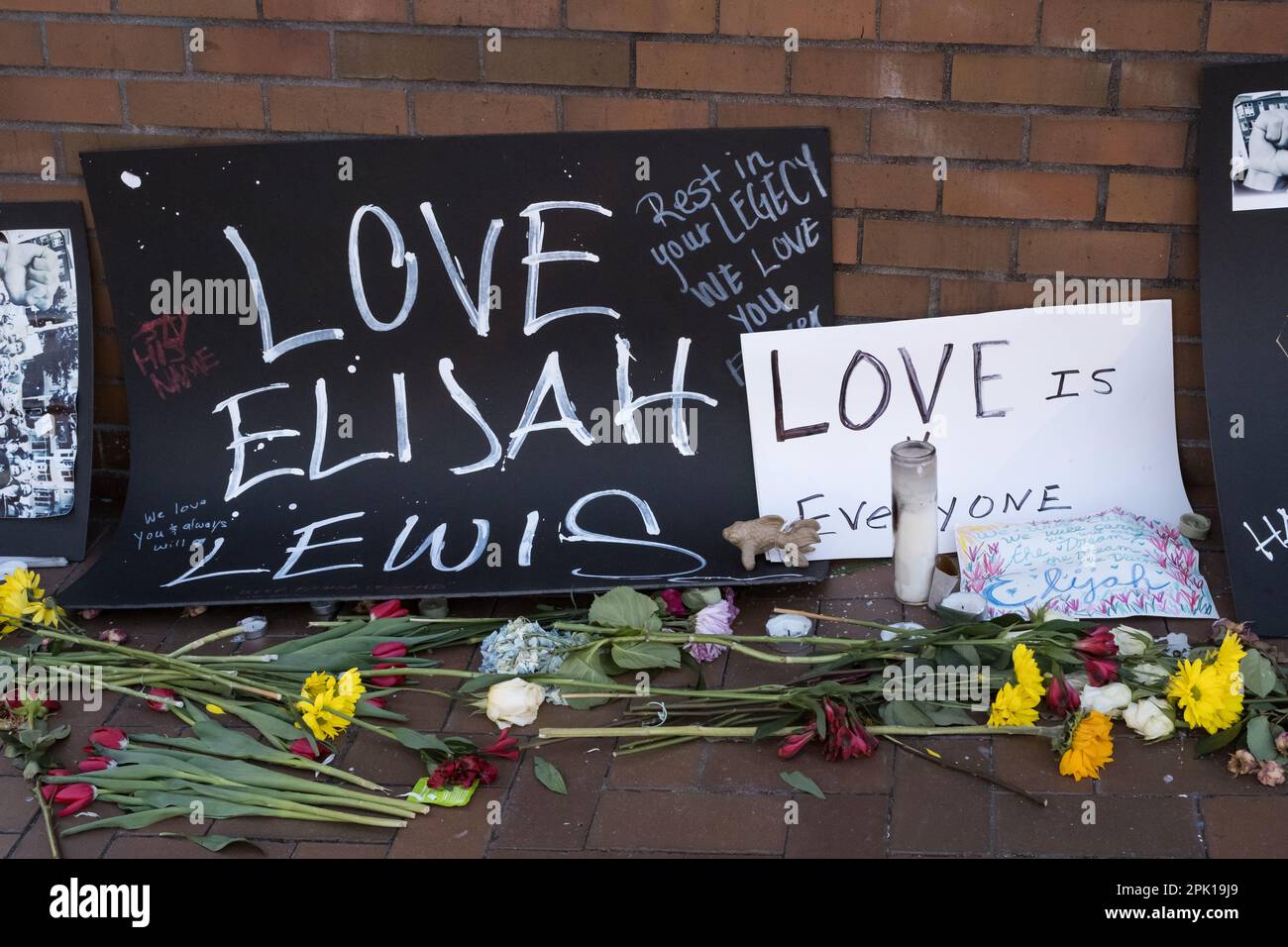 Seattle, USA. 4 Apr, 2023. The Elijah Lewis Memorial on Pine and ...