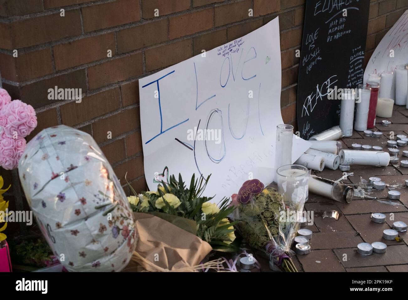 Seattle, USA. 4 Apr, 2023. The Elijah Lewis Memorial on Pine and Broadway Ave in the Capitol ...