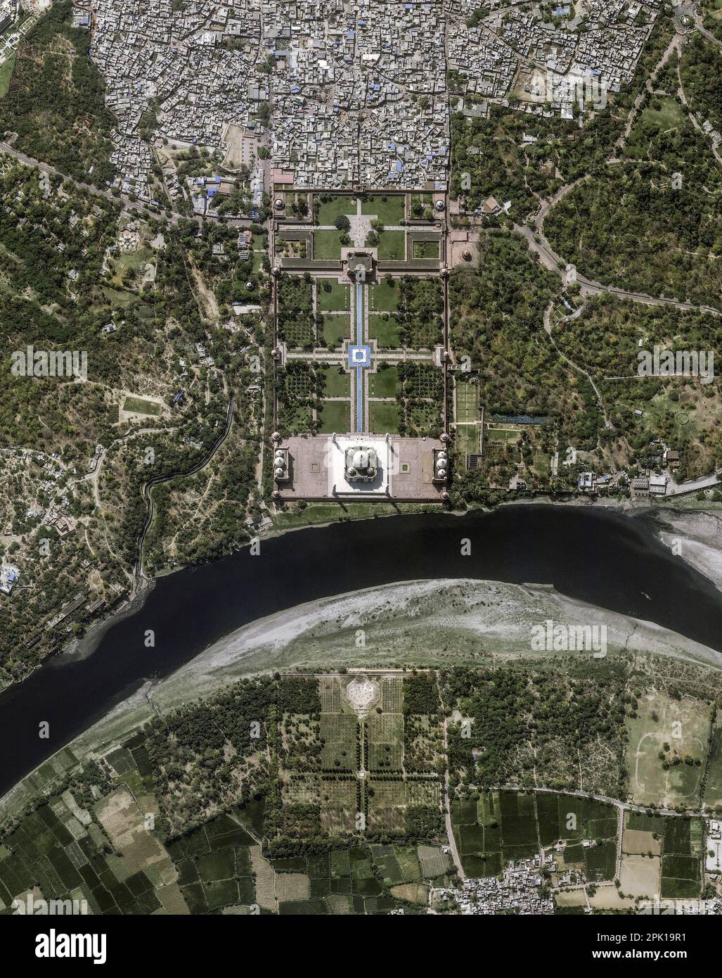 Taj Mahal, India, satellite image Stock Photo - Alamy