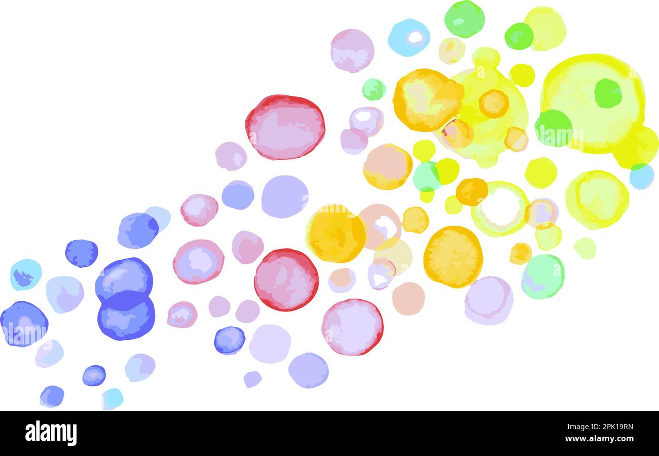 Rainbow Watercolor Bubbles Vector Illustration Stock Vector Image & Art ...