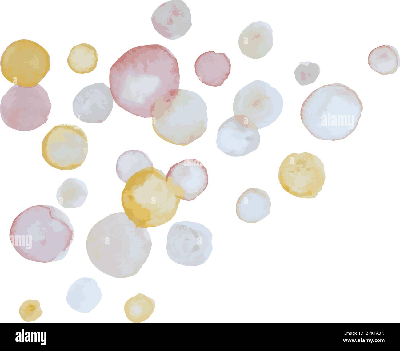 Light Beige Watercolor Bubbles Vector Illustration Stock Vector Image ...