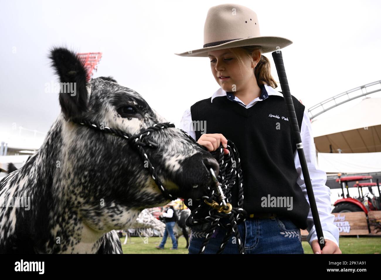 Lucy Chapman from Gotcha Speckle Park poses for a photograph with the ...