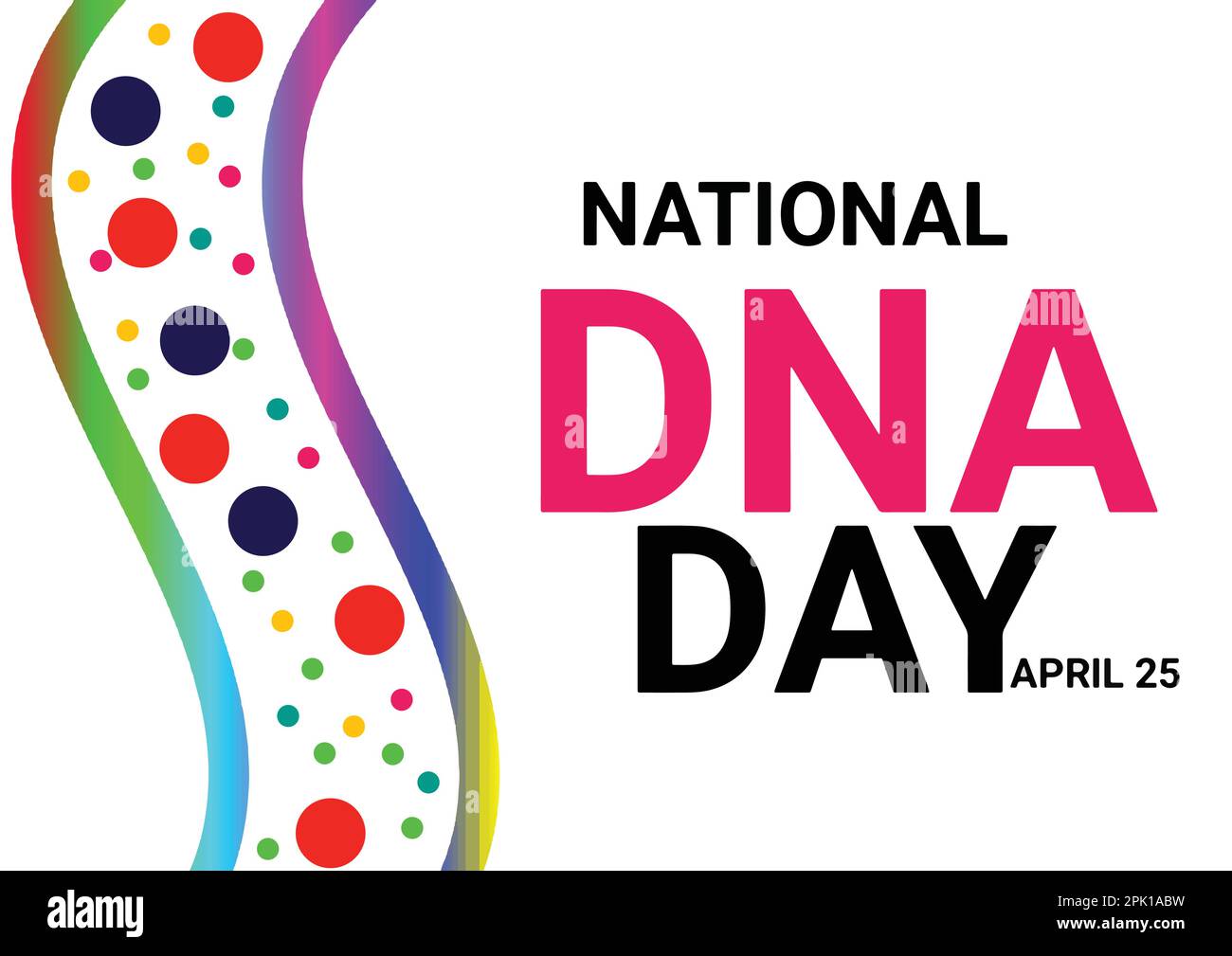 National DNA Day. Vector illustration of a banner for World DNA Day ...